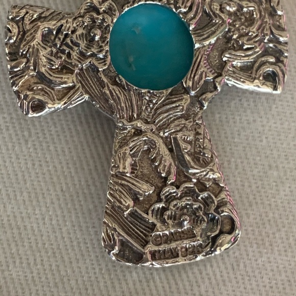 Studio Barse | Jewelry | Barse 925 Ss Turqoise Cross Pendant | Poshmark